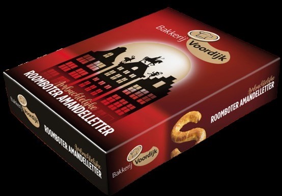 Pastry Roll Letter with Almond Filling