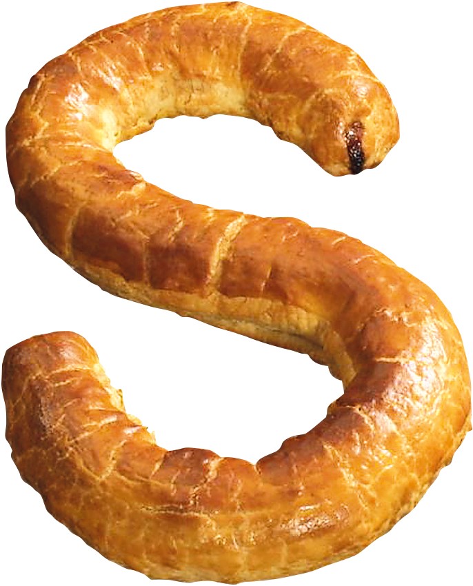 Pastry Roll Letter with Almond Filling